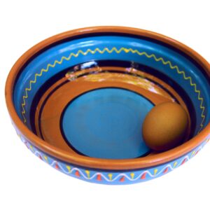 Cactus Canyon Ceramics Spanish Terracotta Deep Serving Dish, Blue