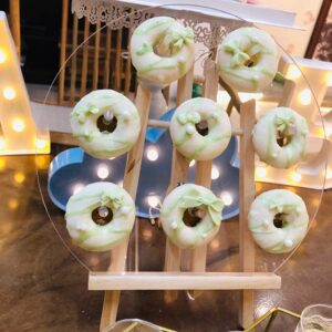 NA 3Pcs Acrylic Donut Stands, Bagel Stand, Clear Dessert Cake Display, Doughnut Holder Tower for Wedding, Baby Shower, Birthday Parties, Sweet Tables (12 Inch, Round)