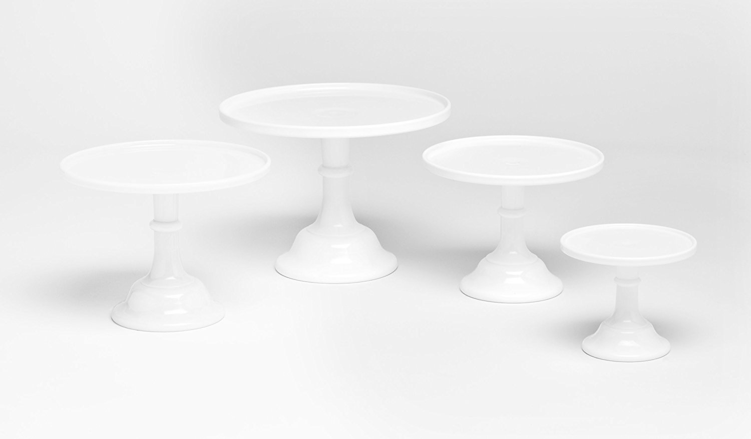 Milk White 9" Glass Cake Stand - Made in the USA By Mosser Glass,9x8x11