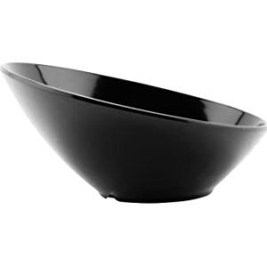 G.E.T. B-789-BK Angled Cascading Serving Bowl for Salads, Snacks and Pasta, 1 Quart / 10", Black