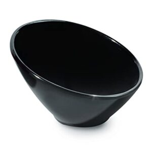 G.E.T. B-789-BK Angled Cascading Serving Bowl for Salads, Snacks and Pasta, 1 Quart / 10", Black