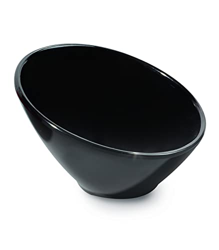 G.E.T. B-789-BK Angled Cascading Serving Bowl for Salads, Snacks and Pasta, 1 Quart / 10", Black