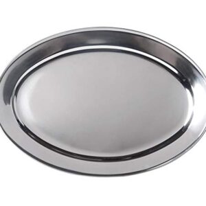 Stainless Steel Oval Platter, Large, 26 x 18-Inch Serving Platter by Tezzorio