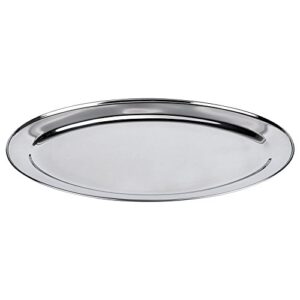 Stainless Steel Oval Platter, Large, 26 x 18-Inch Serving Platter by Tezzorio