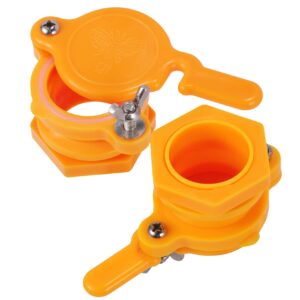 kailund 2pcs honey gate valve for extractor, honey extractor tap durable nylon honey bucket valves for 5 gallon bucket honey extractor equipment beekeeping supplies