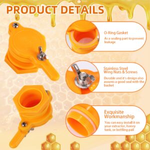 kailund 2Pcs Honey Gate Valve for Extractor, Honey Extractor Tap Durable Nylon Honey Bucket Valves for 5 Gallon Bucket Honey Extractor Equipment Beekeeping Supplies