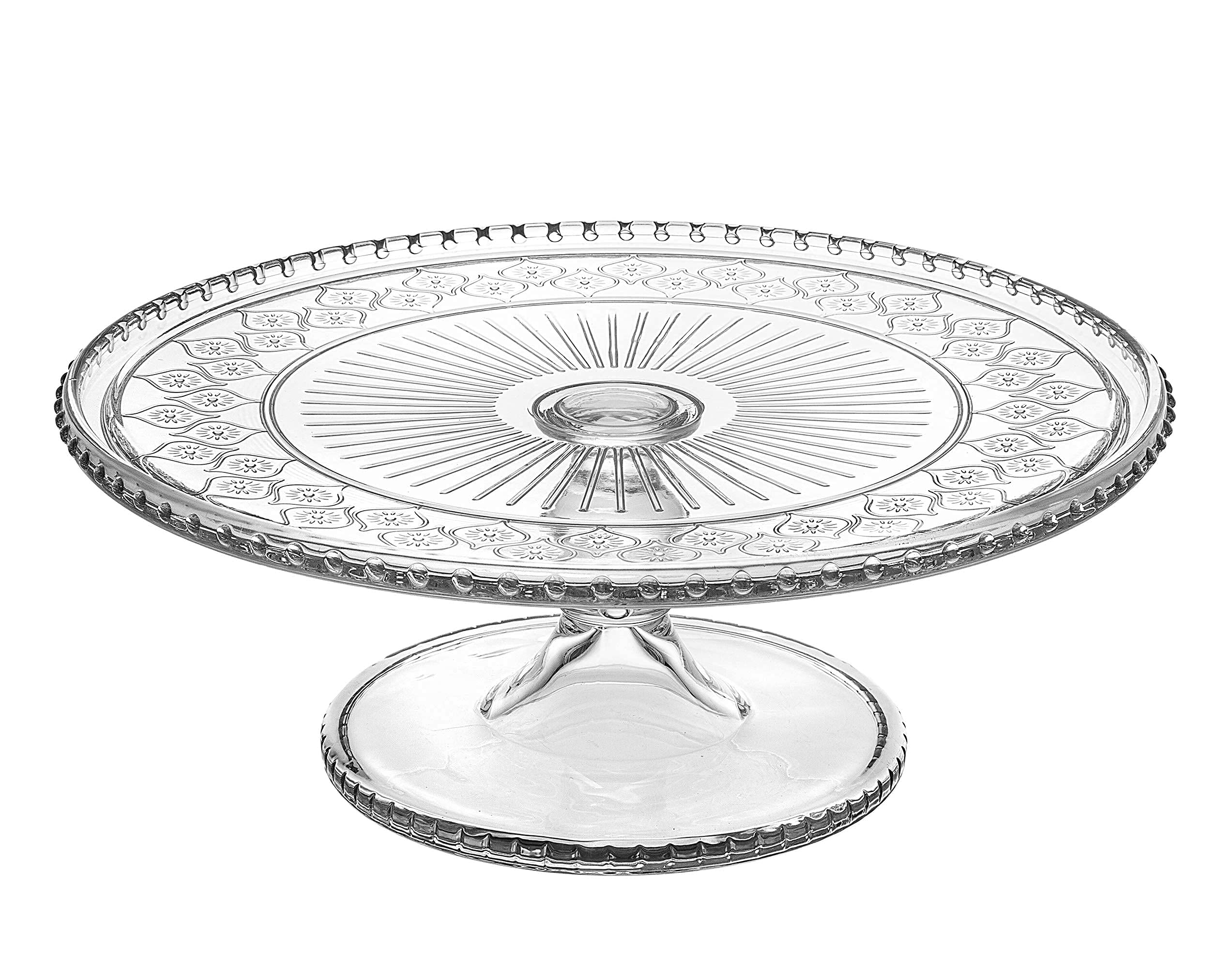 Godinger Cake Stand, Footed Cake Plate Server - Claro Collection