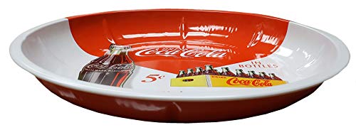 The Tin Box Company Coca Cola Serving 10" Tin Serving Bowl, red and white