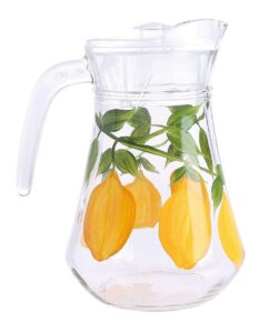 grant howard 52132 lemon hand painted pitcher, 40 oz.