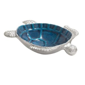 Deco 79 Aluminum Turtle Serving Bowl, Set of 3 8"W, 2"H, Silver