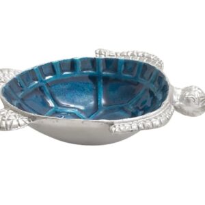 Deco 79 Aluminum Turtle Serving Bowl, Set of 3 8"W, 2"H, Silver