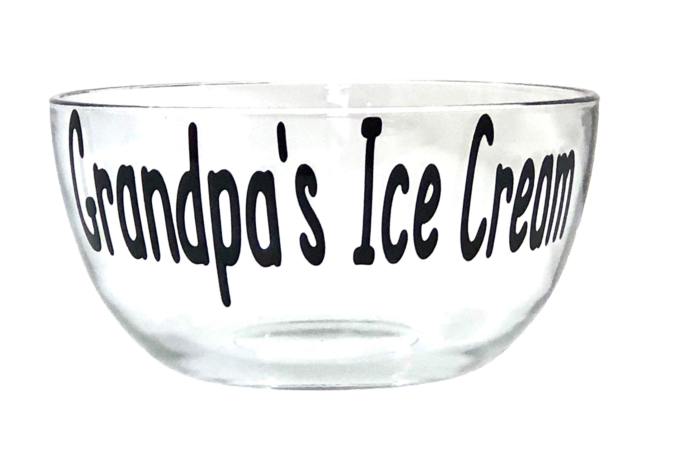 Dad's Bowl, Personalized Glass Dish, Ice Cream, Cereal or Snacks, Customized