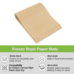 150 PCS Medium Freeze Dryer Paper Mats for Harvest Right Freeze Dryer Tray Accessories 100% Parchment Paper