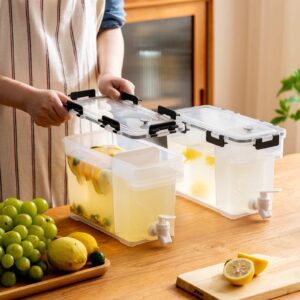 3.5L Cold Kettle with Faucet, Plastic Beverage Drink Dispenser Large Capacity Water Iced Juice Lemonade Water Jug for Garden Home Party