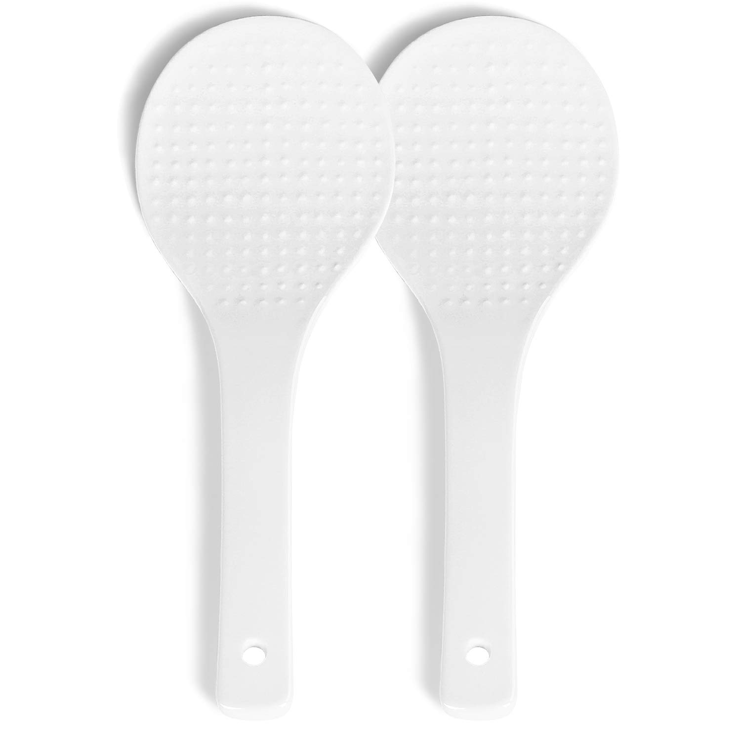 Ceramic Rice Paddle, Rice Serving spoon, 2 Pack, White