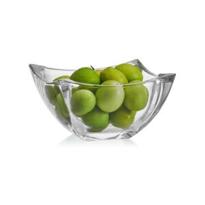 Mikasa Baron Crystal Square Bowl, Clear