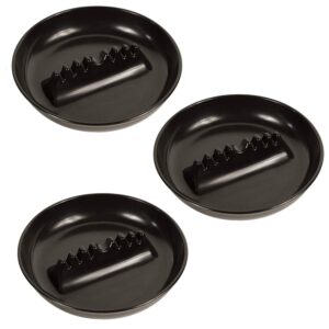 fox run 6121 melamine ash tray, regular, black, 3 pack