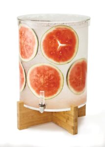 rosseto® ld178 14 gal. pool beverage dispenser, with bamboo base