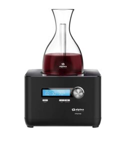 alpina ifavine isommelier smart electric super speed wine aerating decanter reduces decanting time to seconds black