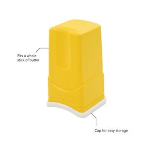 Tovolo Sleeve-Silicone Gadget for Kitchen Cooking, Serving, Grilling, BBQ, & Smoker/Mess-Free Butter Dispenser, (Yellow/White)