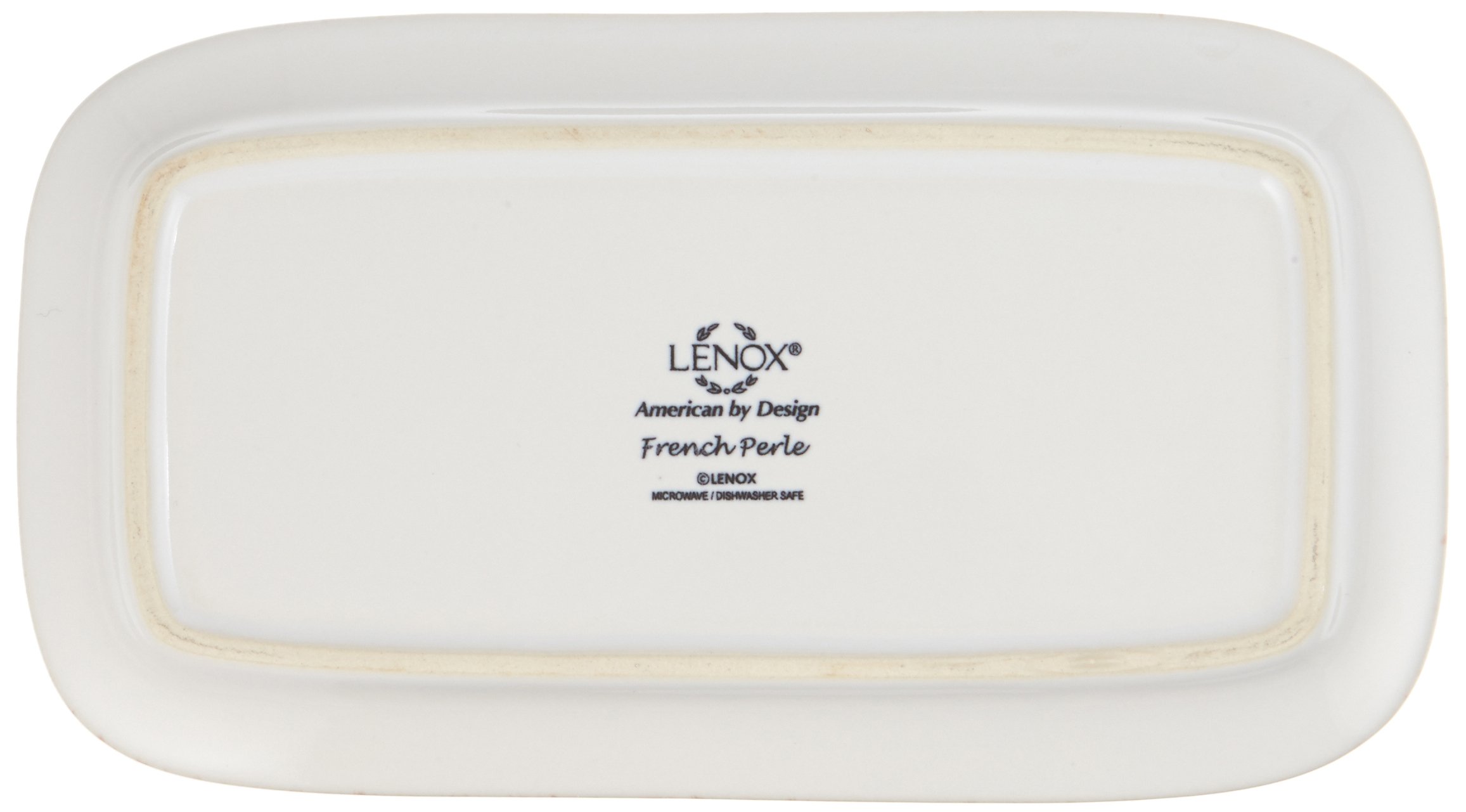 Lenox French Perle Covered Butter Dish, White -