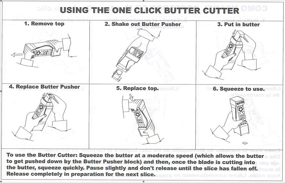 Inventions for Market One Click Stick Butter Cutter with Stainless Steel Blade (Regular Blue) for 1/4 lb butter stick (Not for California, Oregon, or Washington State)