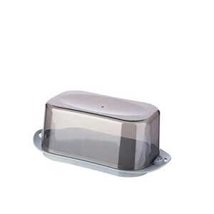 Plastic Butter Dish With Lid, Easy One Hand Slicing Butter Holder, A Perfect butter keeper For Fridge, - Locking Lid - Dishwasher Safe