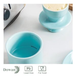 DOWAN Butter Crock for Counter, French Butter Dish for Spreadable Soft Butter, Butter Keeper with Water Line, No More Cold & Hard Butter, Housewarming Gift Wife Mom Friends, Turquoise