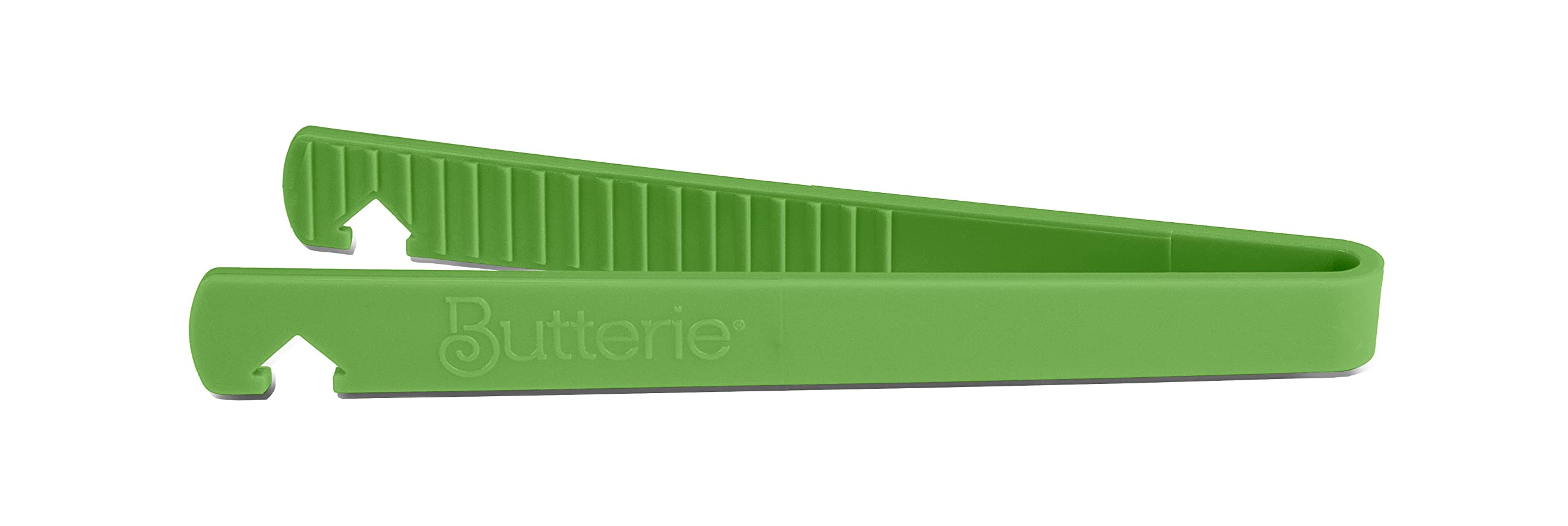 Butterie Flip-Top Butter Dish and Toaster Tongs Bundle (Green)