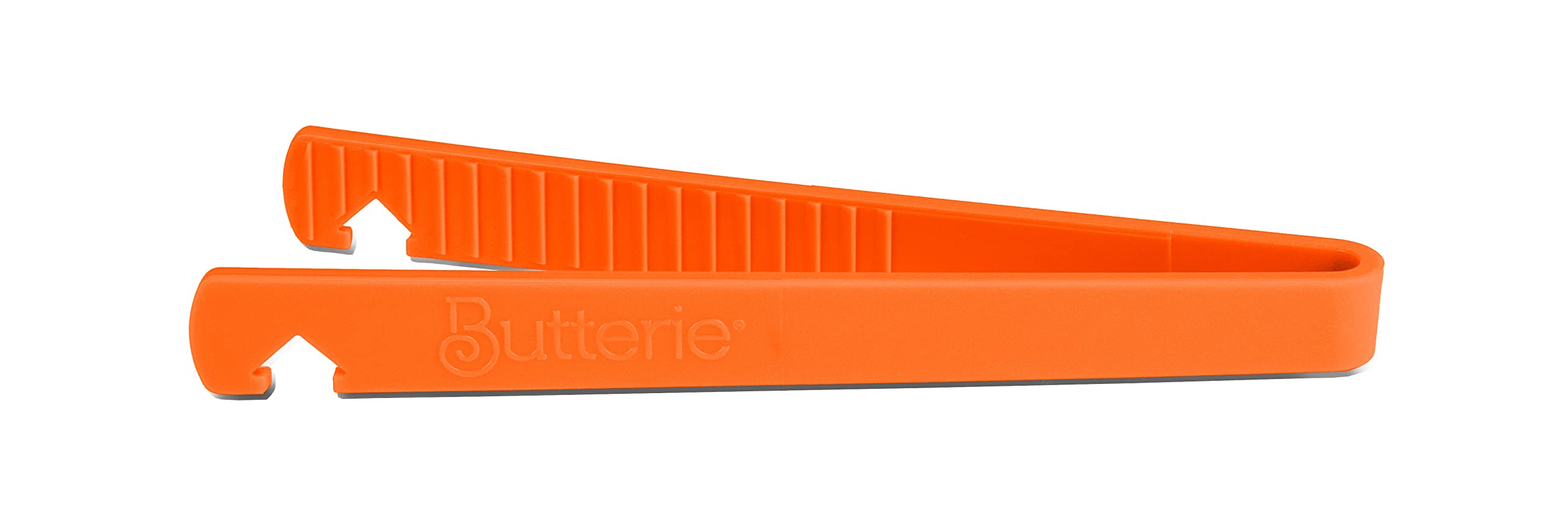 Butterie Flip-Top Butter Dish and Toaster Tongs Bundle (Orange)