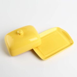 TMOST Butter Dish with Lid for countertop Ceramics Butter Keeper Container Dishwasher safe Ideal Gift for family & friends