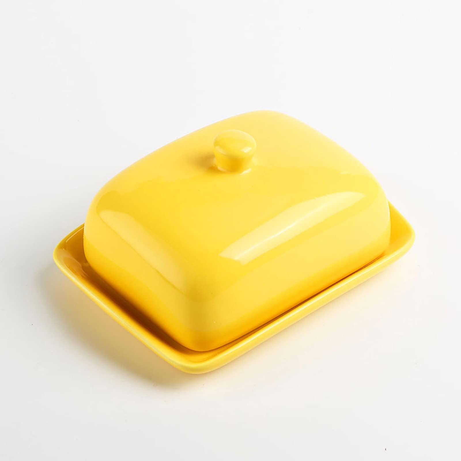 TMOST Butter Dish with Lid for countertop Ceramics Butter Keeper Container Dishwasher safe Ideal Gift for family & friends