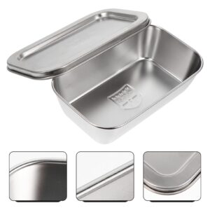 Cabilock Stainless Steel Butter Dish Stainless Steel Butter Dish Stainless Steel Butter Dish Butter Box Stainless butter holder with lid butter tray sauce bowl Steel Butter Dish