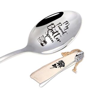 funny peaunt butter spoon, birthday gift, gift basket ideas, peaunt butter lover, women, mom, sister gifts, christmas gifts