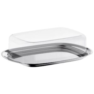 wmf butter dish, 12.3 x 18.7 x 4.8 cm, silver