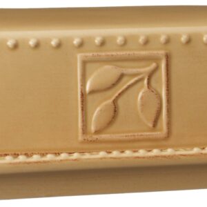 Signature Housewares Sorrento Collection Butter Dish, Gold Antiqued Finish