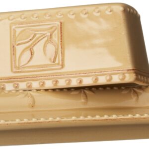 Signature Housewares Sorrento Collection Butter Dish, Gold Antiqued Finish