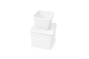 fox run butter keeper porcelain, 3.75 x 3.75 x 5.5, white