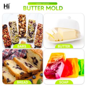 HI Butter Mold Silicone, Butter Mold Dishwasher Clean, Silicone Butter Mold for 4 Butter Sticks, Butter Molds Measuring 1 full stick of butter|8 tablespoons