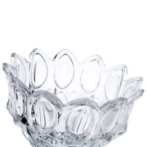 Diamond Star Glass Candy Dish With Lid, Crystal Clear Large Covered Candy Bowl Cookie Jar Candy Buffet Storage Container for Home and Kitchen Office (Large. H: 7", D: 6.5")