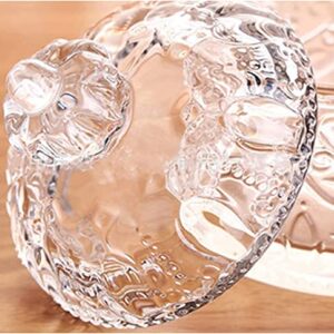 DLiQ Clear crystal glass candy cup creative glass storage can jewelry storage box is suitable for family kitchen