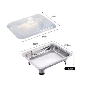 UPKOCH Catering Food Warmers 4 QT Chafing Dish Buffet Set, Stainless Steel Foldable Rectangular Chafer for Home, Wedding, Parties, Banquet, Catering Events Chafer Dishes Buffet Set