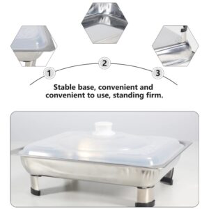 UPKOCH Catering Food Warmers 4 QT Chafing Dish Buffet Set, Stainless Steel Foldable Rectangular Chafer for Home, Wedding, Parties, Banquet, Catering Events Chafer Dishes Buffet Set