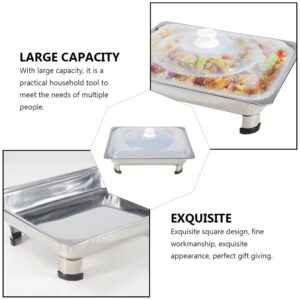 UPKOCH Catering Food Warmers 4 QT Chafing Dish Buffet Set, Stainless Steel Foldable Rectangular Chafer for Home, Wedding, Parties, Banquet, Catering Events Chafer Dishes Buffet Set