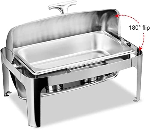 UZOURI Stainless Steel Chafing Dish, Chafing Dish Set Food Warmer Buffet, with Food Pans Fuel Holders, Food Warmer Professional Set for Catering, Buffet and Party(Size:1) (1)