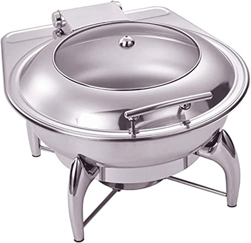 UZOURI Stainless Steel Chafing Dish, Chafing Dish Set Food Warmer Buffet Chafing Dishes Set for Catering Buffet Warmer with Hydraulic Flip, for Buffet Catering(Color:Square Section) (Square Section)