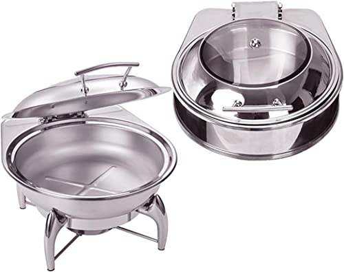 UZOURI Stainless Steel Chafing Dish, Chafing Dish Set Food Warmer Buffet Chafing Dishes Set for Catering Buffet Warmer with Hydraulic Flip, for Buffet Catering(Color:Square Section) (Square Section)