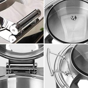 UZOURI Stainless Steel Chafing Dish, Chafing Dish Set Food Warmer Buffet Chafing Dishes Set for Catering Buffet Warmer with Hydraulic Flip, for Buffet Catering(Color:Square Section) (Square Section)