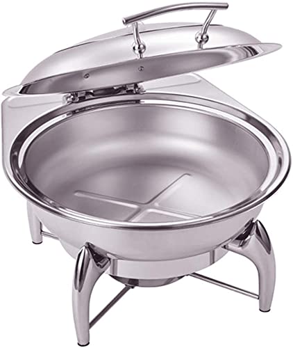 UZOURI Stainless Steel Chafing Dish, Chafing Dish Set Food Warmer Buffet Chafing Dishes Set for Catering Buffet Warmer with Hydraulic Flip, for Buffet Catering(Color:Square Section) (Square Section)