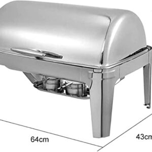 UZOURI Stainless Steel Chafing Dish, Chafing Dish Set Food Warmer Buffet with 2 Chafing Dish Methanol Gel Fuel, for Buffet Catering Kitchen Party